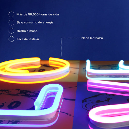 Cuadro Neón Corazón de piedra – balcru